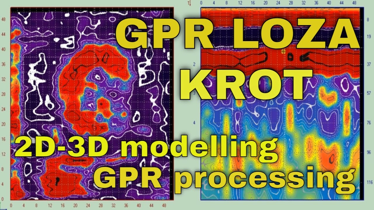 2D-3D modeling | GPR processing | Software KROT | GEORADAR Loza-V - YouTube