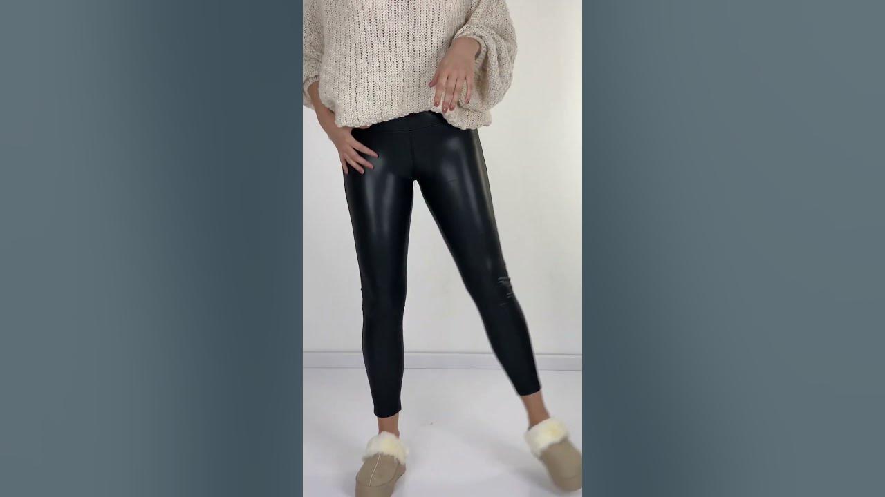 Elastic Leather Leggings Youtube