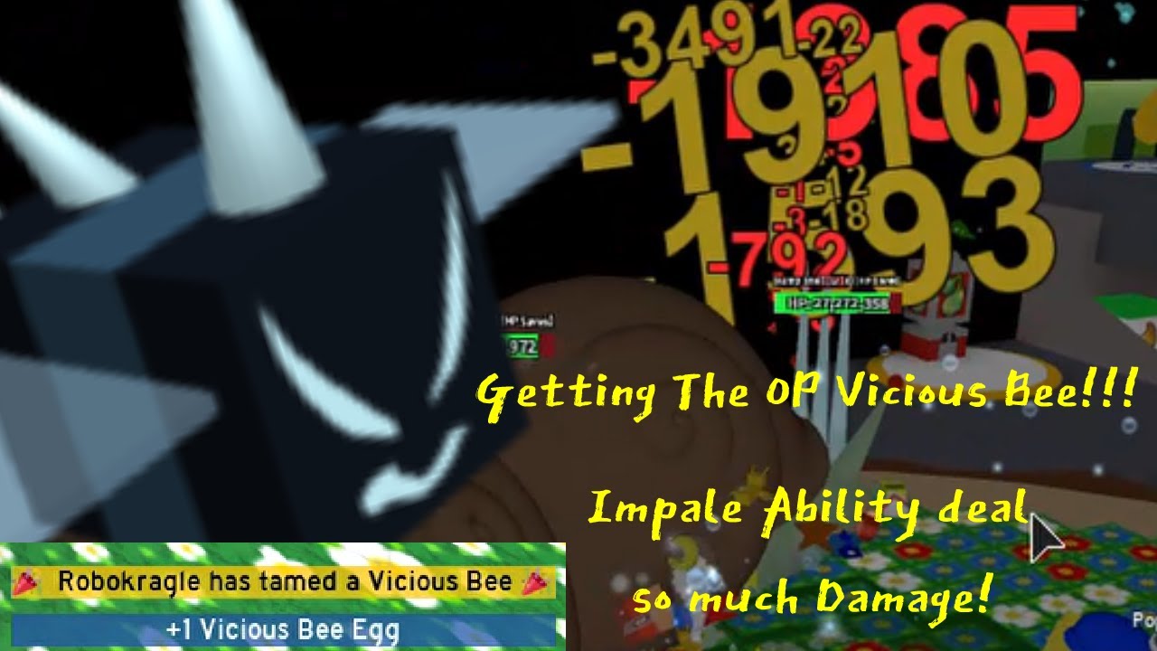 Getting The OP VICIOUS BEE!!! IMPALE ABILITY SO OP!!! - ROBLOX BSS ...