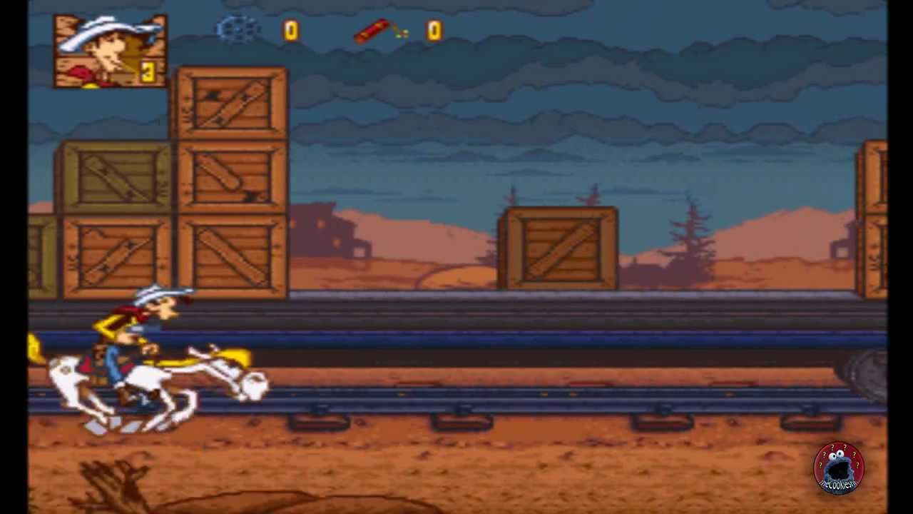Lucky Luke SNES (1997) Walkthrough Part 4 - The train - YouTube