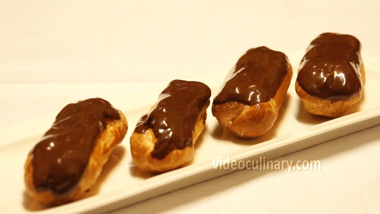 Eclairs Recipe - Pate a Choux Pastry by Video Culinary - YouTube