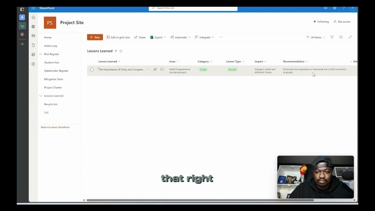 Lessons Learned in SharePoint - YouTube