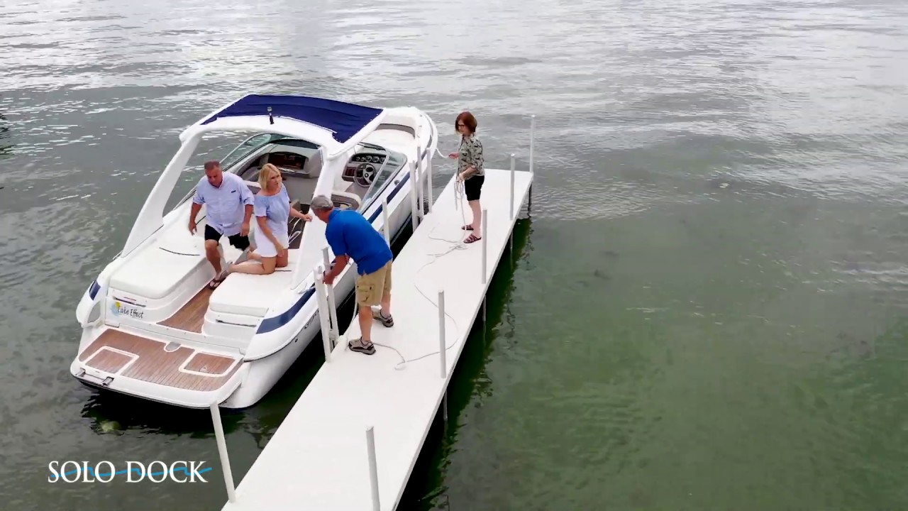Solo Dock Tip In Aluminum Docks - YouTube