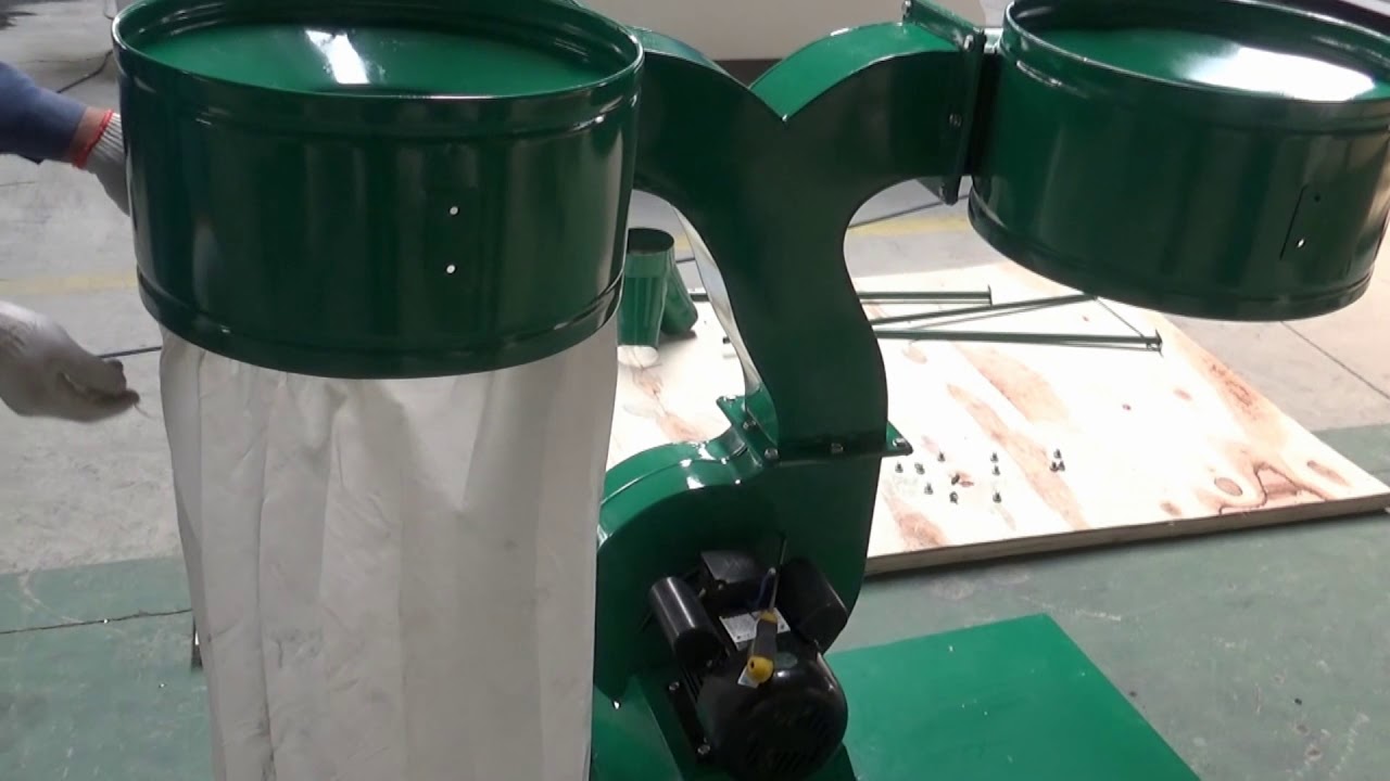 double bag dust collector installation - YouTube