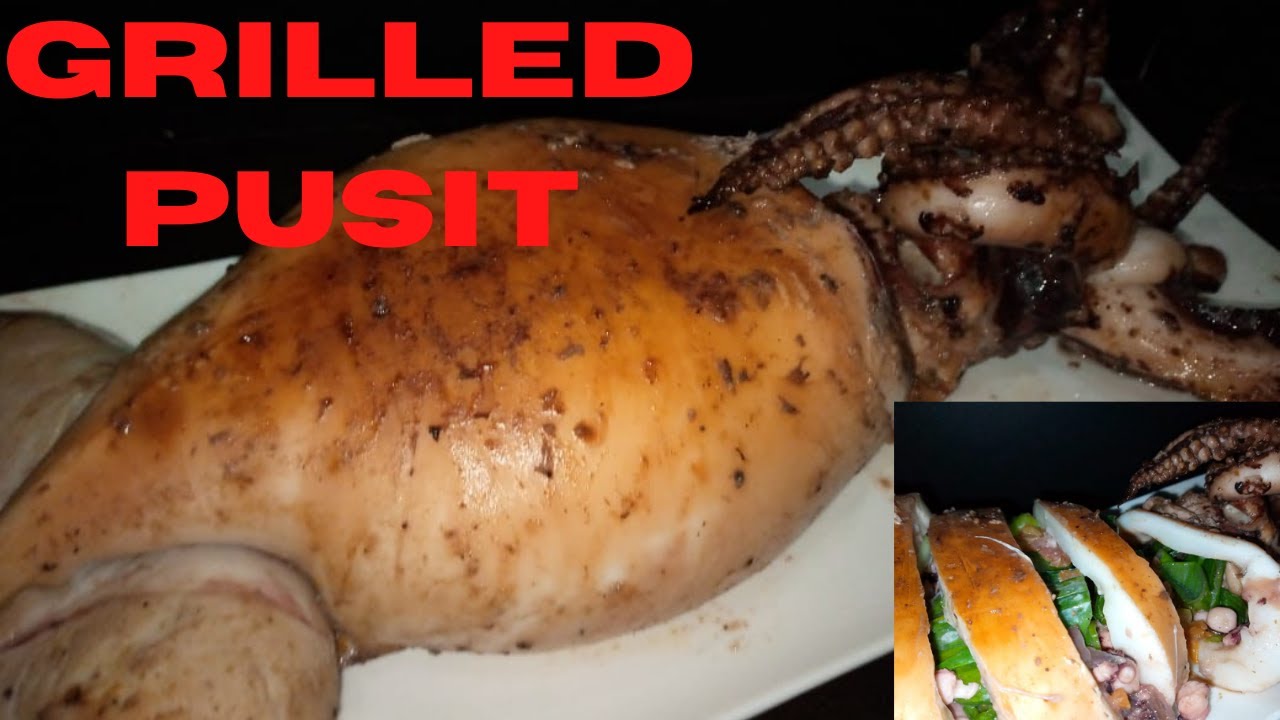 Grilled Pusit Recipe Inihaw na Pusit || Grilled Stuffed Squid - YouTube