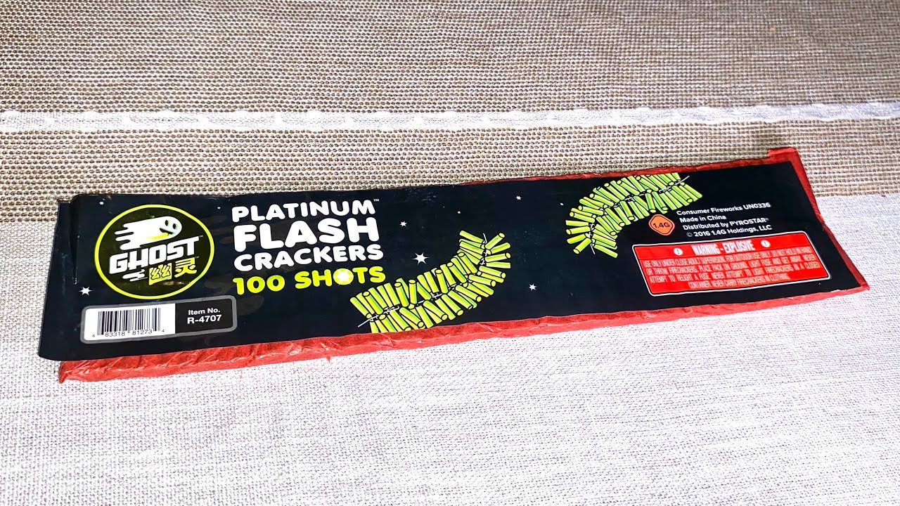 Ghost, Platinum, 100 Flash Crackers From Red Apple Fireworks - YouTube