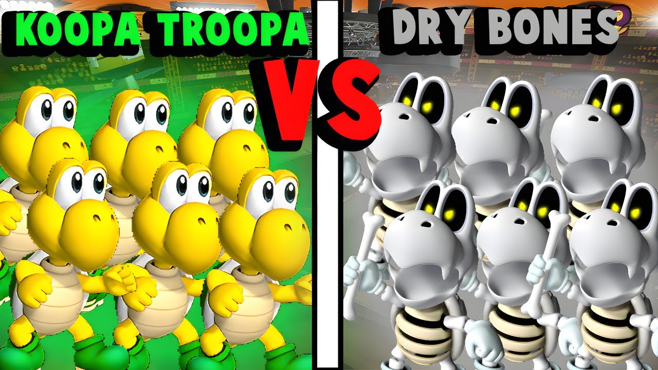 Mario Kart Wii Character Clan War: Koopa Troopa vs Dry Bones - YouTube