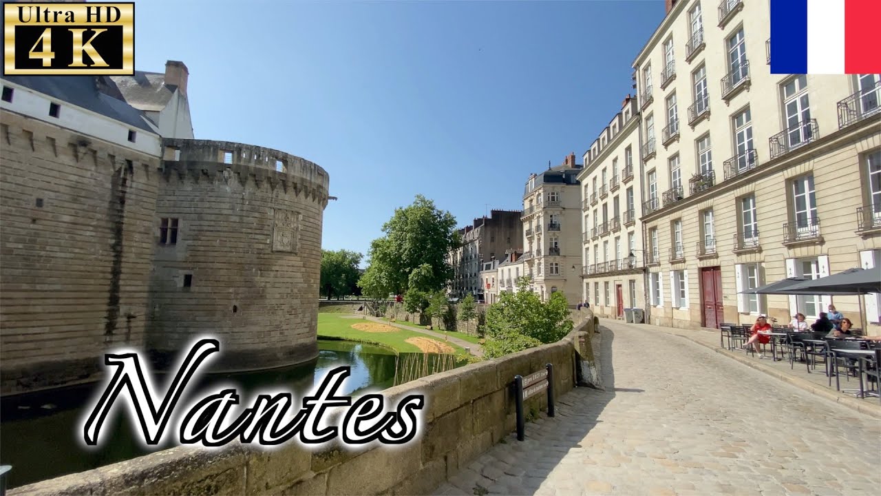 🇫🇷Nantes Summer Walk - Castle of the Dukes of Brittany -【4K 60fps ...