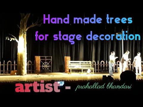 HOW TO create hand made tree for stage decoration - YouTube