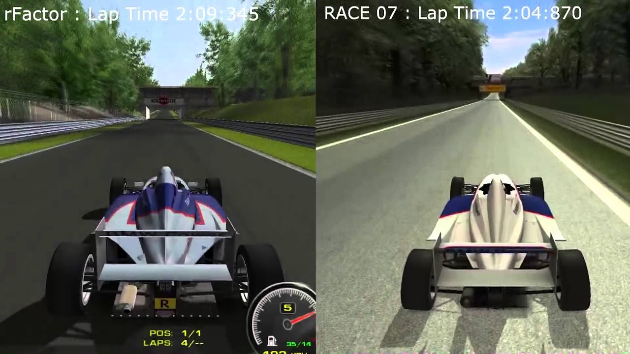 RACE 07 vs. rFactor · Graphics & Sound Comparation · 1080p // Formula ...