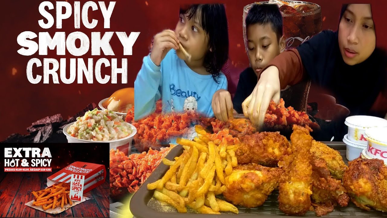 [mukbang] KFC SPICY SMOKY CRUNCH..cuba menu baru dari kfc.sedap ke🤔 ...