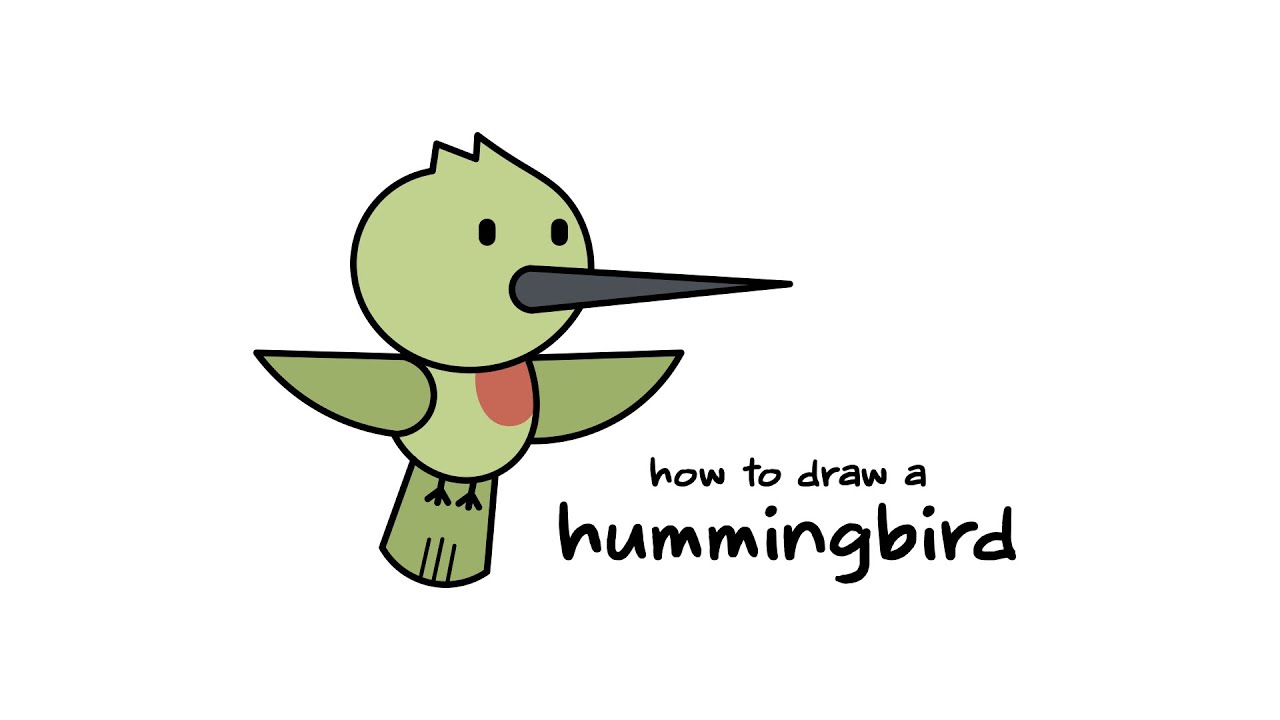 44. How to Draw a Hummingbird Step by Step - YouTube