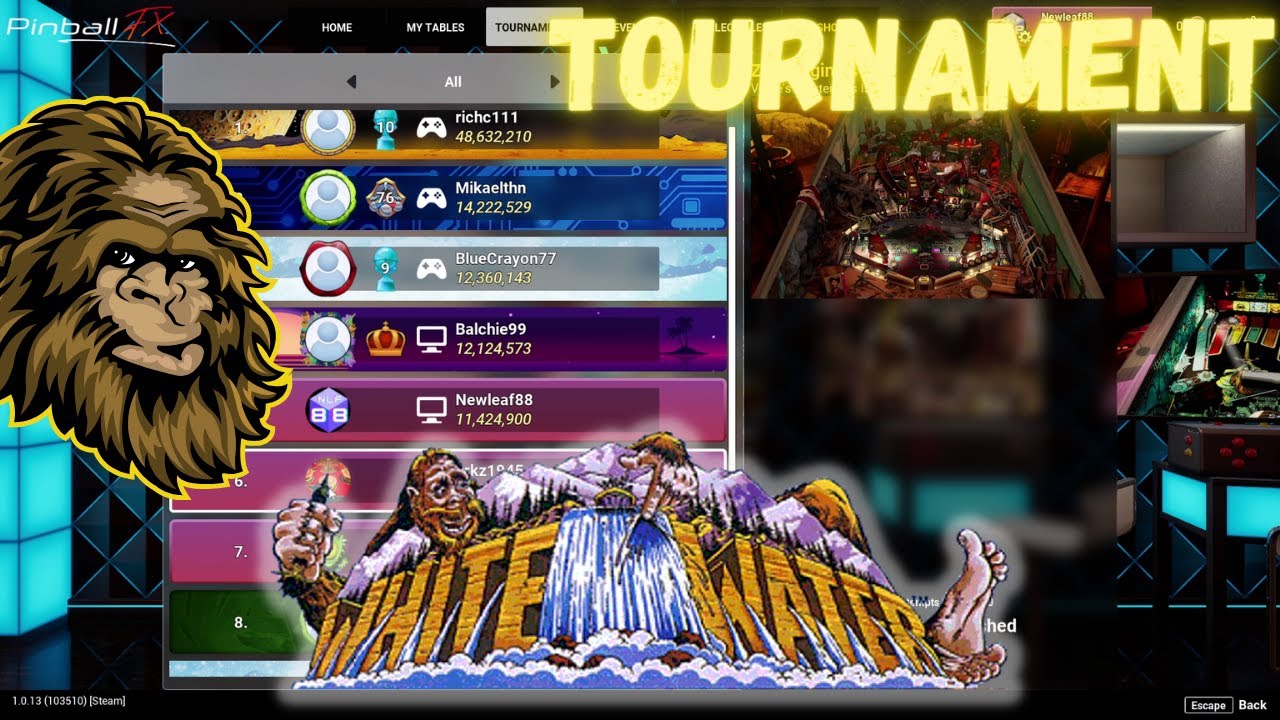 TOURNAMENT : White Water | Classic Physics | Pinball FX - YouTube