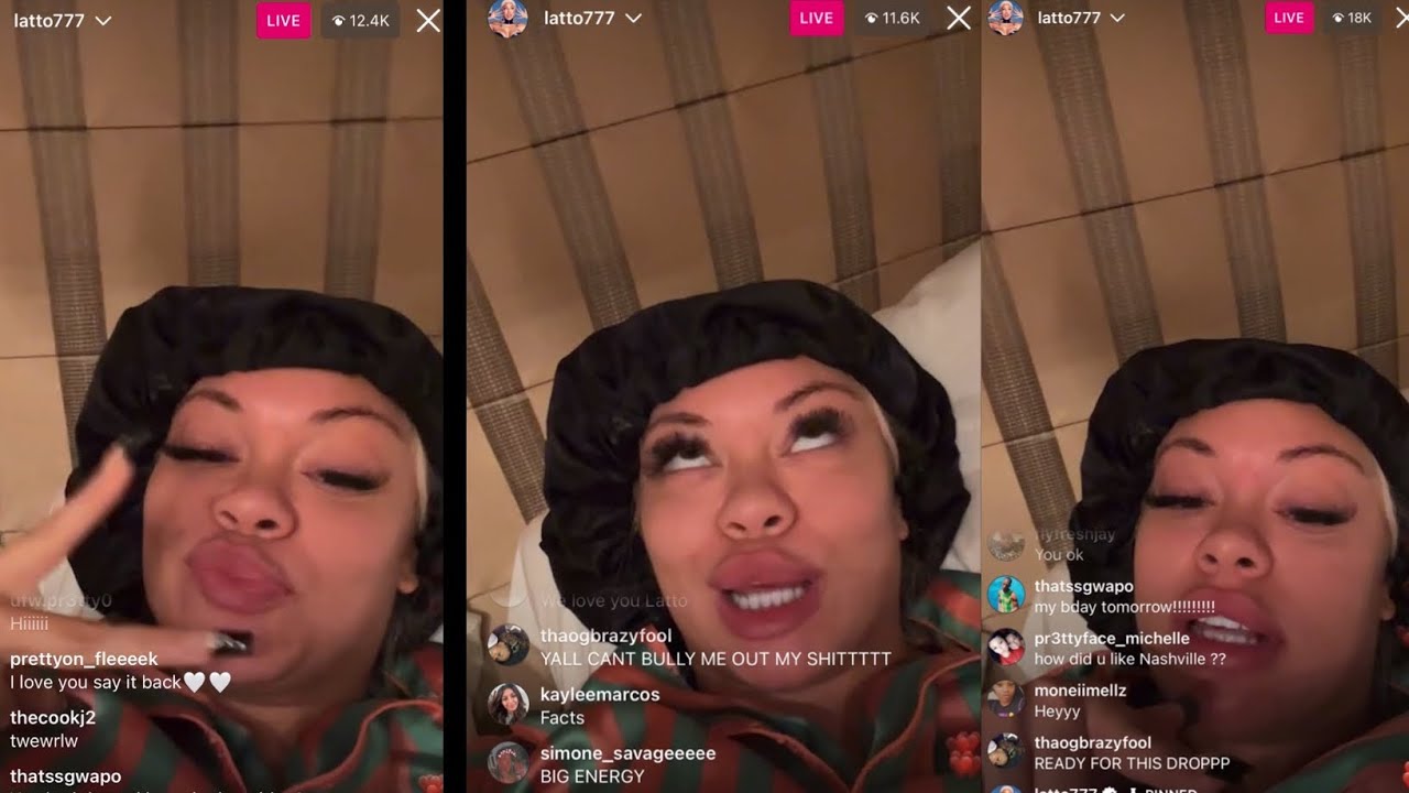 LATTO GOES LIVE ON IG TO ANNOUNCE NEW SONG W/ CHLOE🔥💪🏾UNBOTHERED BY ...