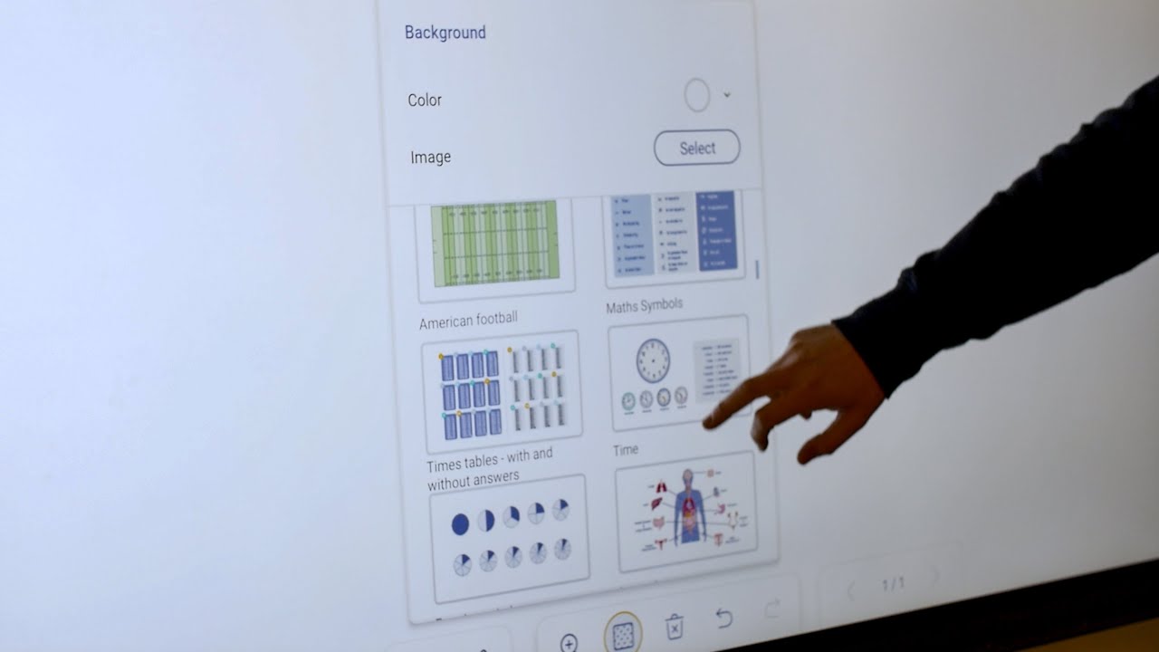 Optoma's Creative Touch IFPD - Built-in templates - YouTube