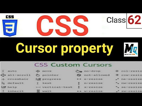 CSS Cursor property | custom cursor values | In Urdu tutorials - YouTube