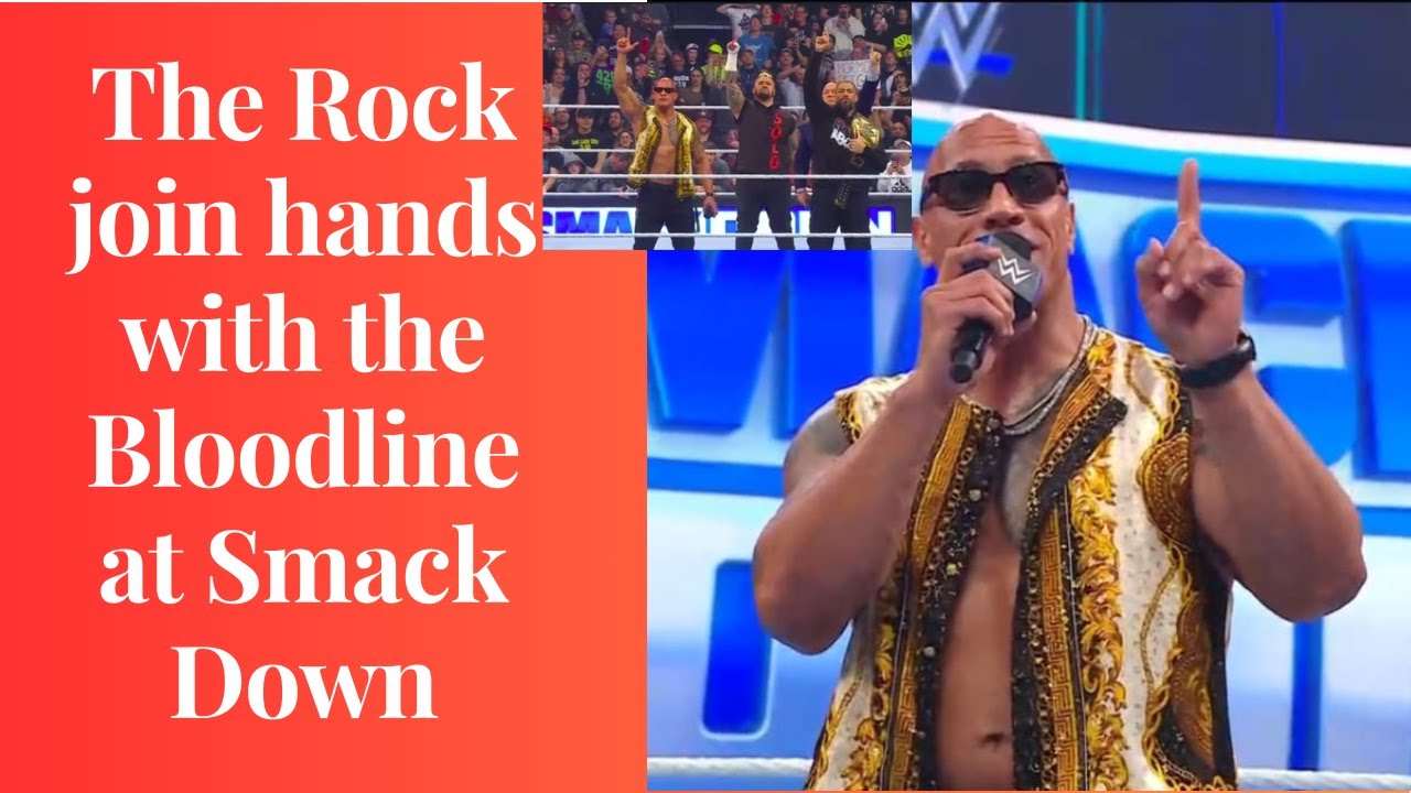 The Rock join hands with the Bloodline at Smack Down | The Rock is part ...