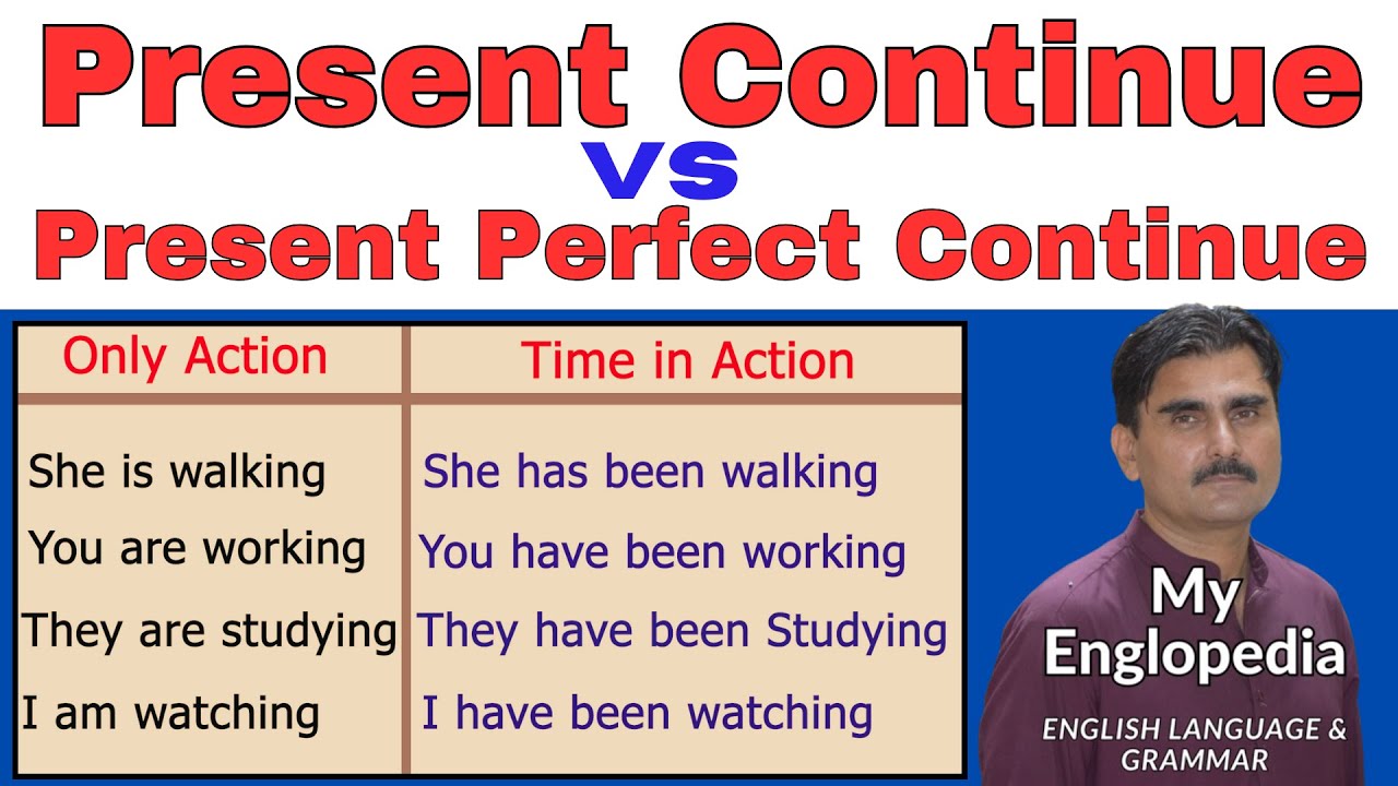 Difference in Present Continue & Present Perfect Continue with Simple ...
