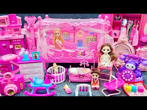 10 Minutes Satisfying with Unboxing Barbie Bedroom Play House Playset, Cute Doll Toys Review | ASMR