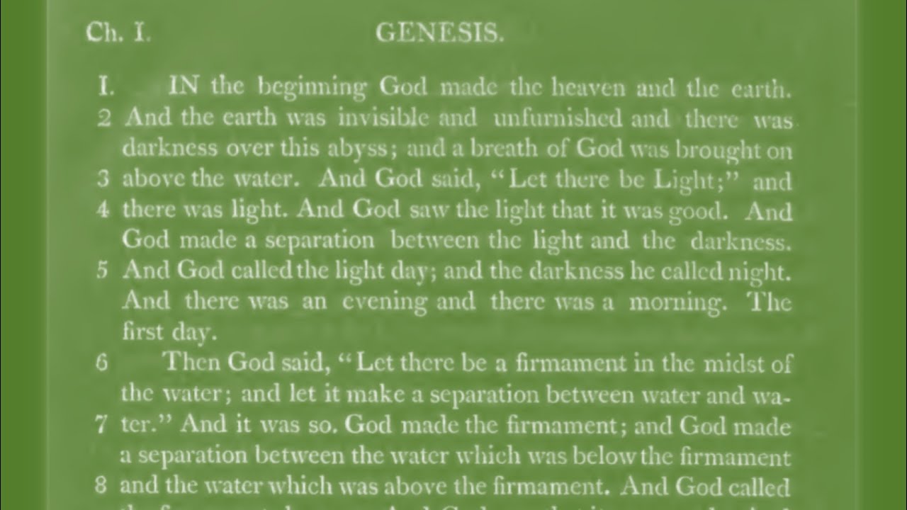 1808 Thomson Septuagint Bible Reading: Genesis 3 - YouTube