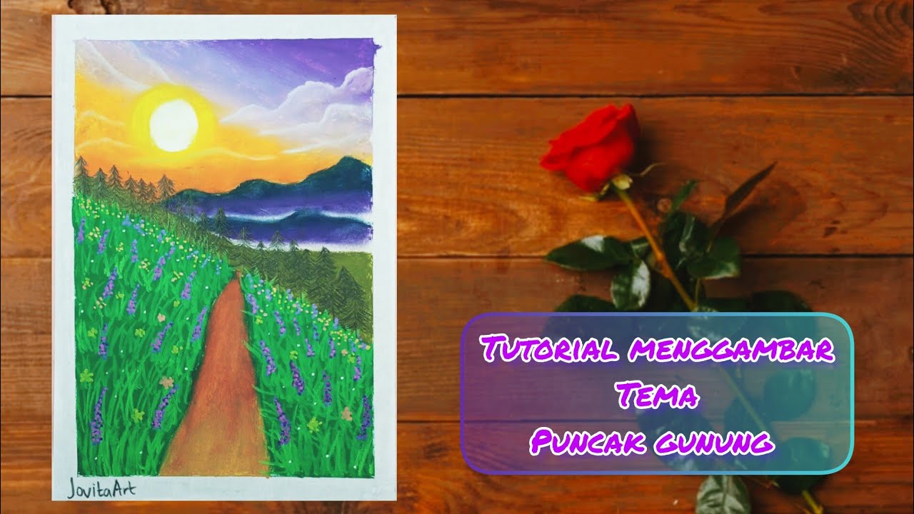 Tutorial menggambar tema puncak gunung @JovitaHobiGambardanMewarnai ...