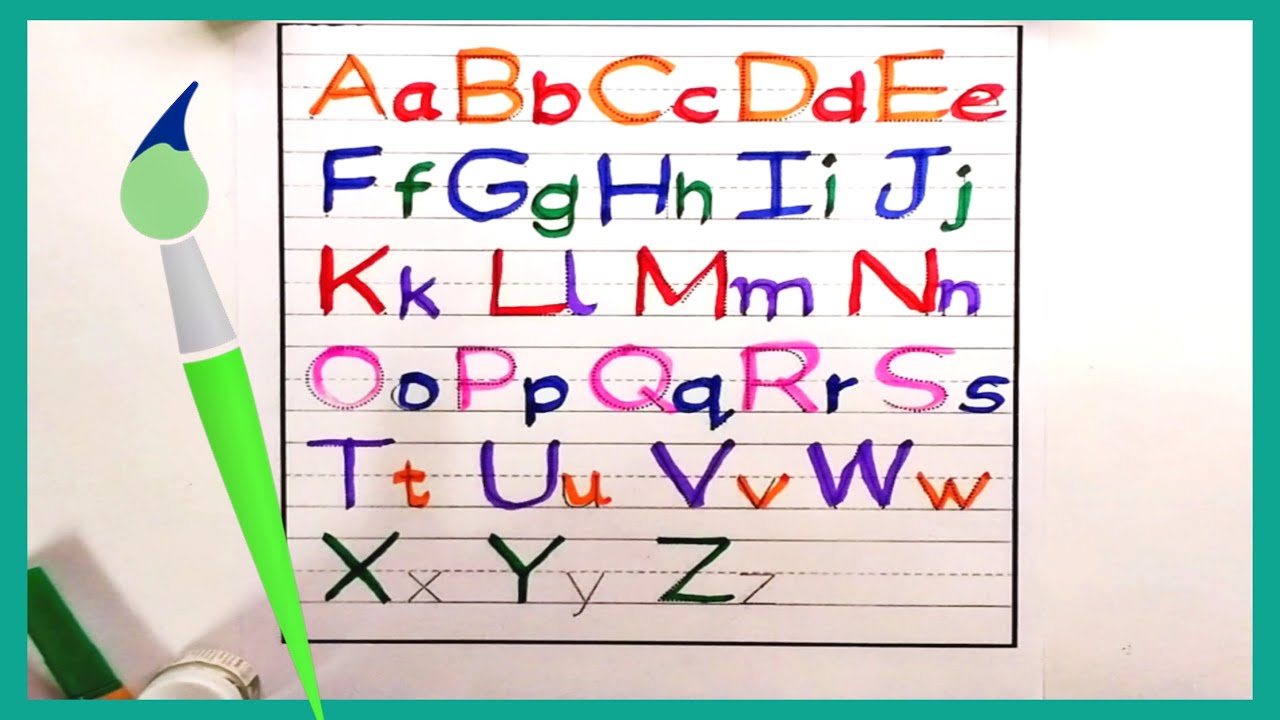 Learn alphabet abcd for kids | a to z capital and small letters write ...
