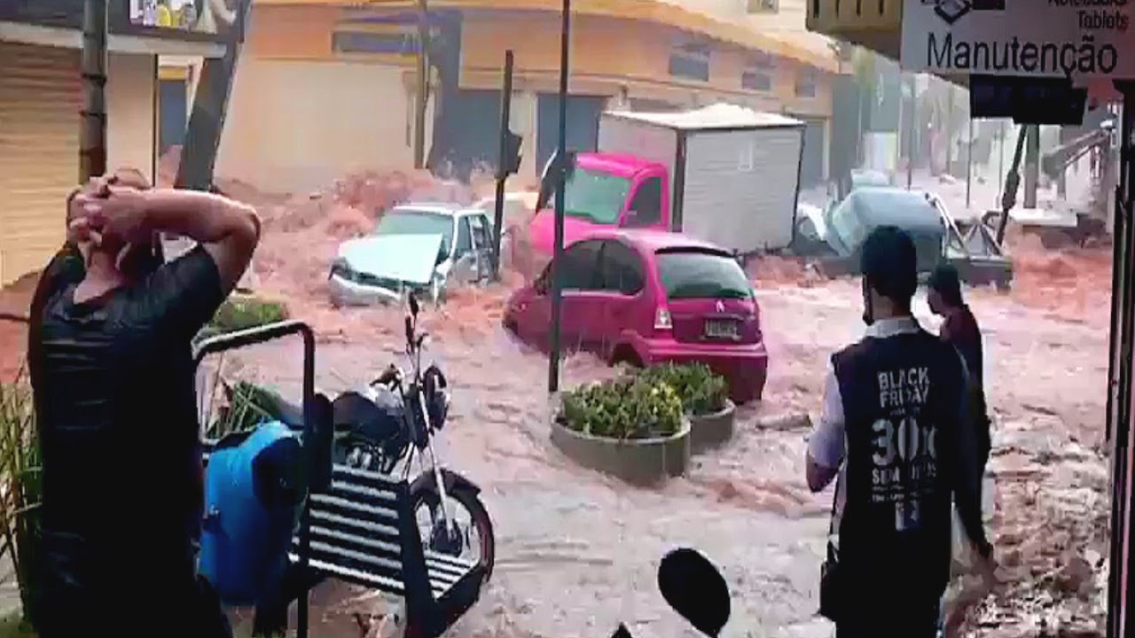 Devastating flood in Sao Carlos, Sao Paulo, Brazil. Flooding in Brazil. Natural Disasters ...