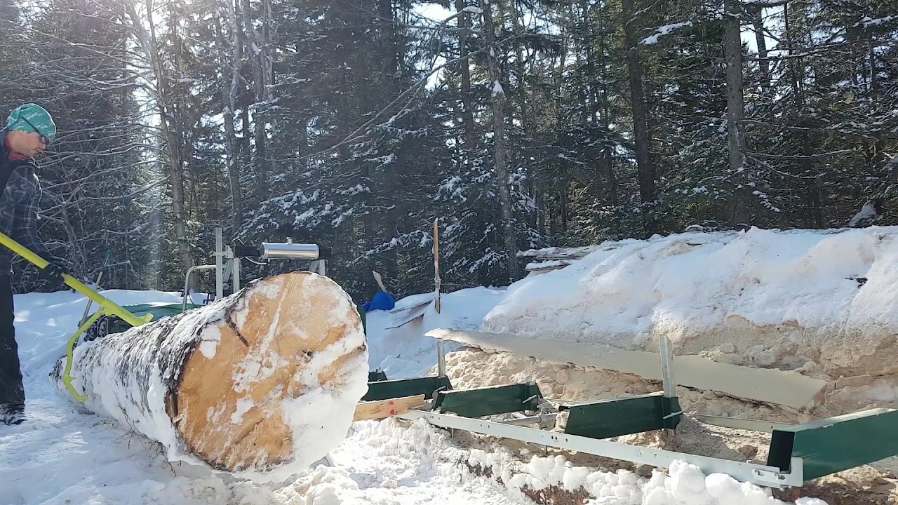 Sawmill Series: Loading a Log - YouTube