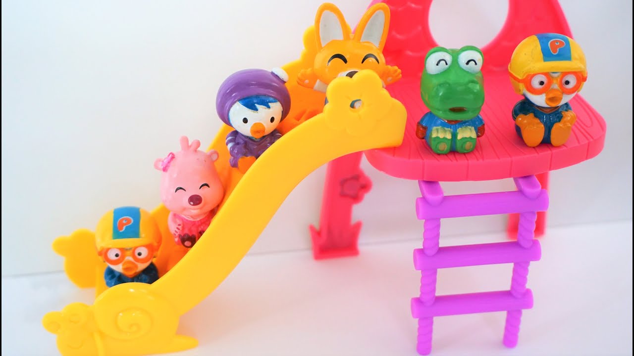 Top Pororo & Friends Jumping on the slide, DIY Nursery rhymes song ...