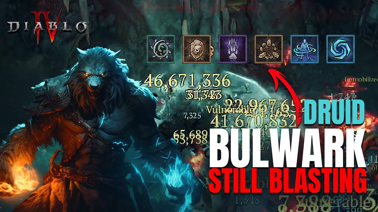 Bulwark still blasting in Diablo 4 - Updated Season 1 Druid Build - YouTube