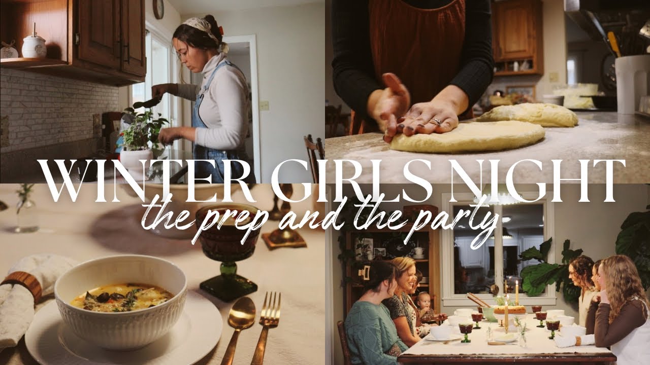 a cozy and FUN day prepping for a winter girls night - YouTube