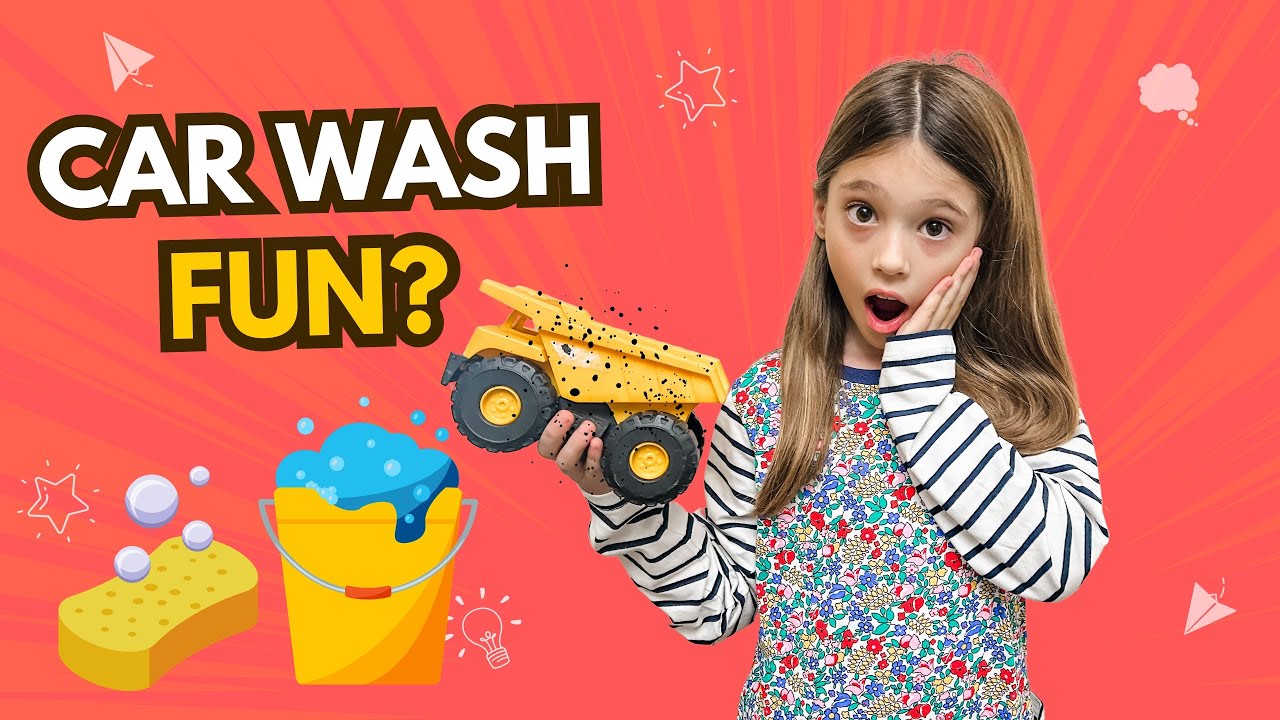 Kids Pretend Carwash Fun! - YouTube