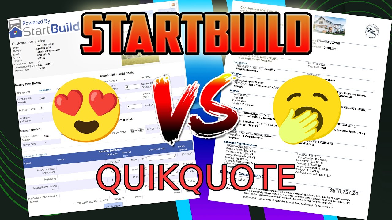 StartBuild vs QuikQuote - They don't want you to see this! - YouTube