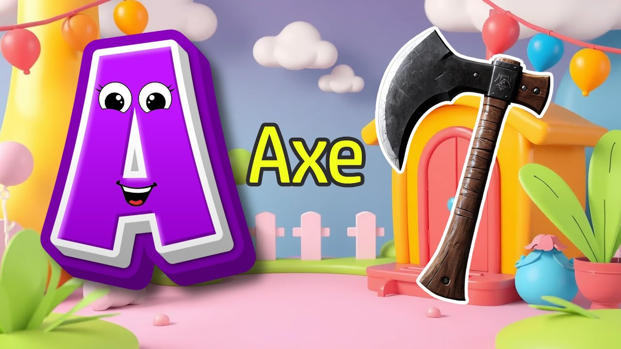A is for Axe, ABC Phonics Song - Toddler Learning Songs, Nursery Rhymes ...