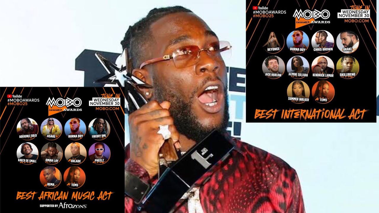 Burna Boy Wins Multiple Categories At MOBO Awards Nominations - YouTube
