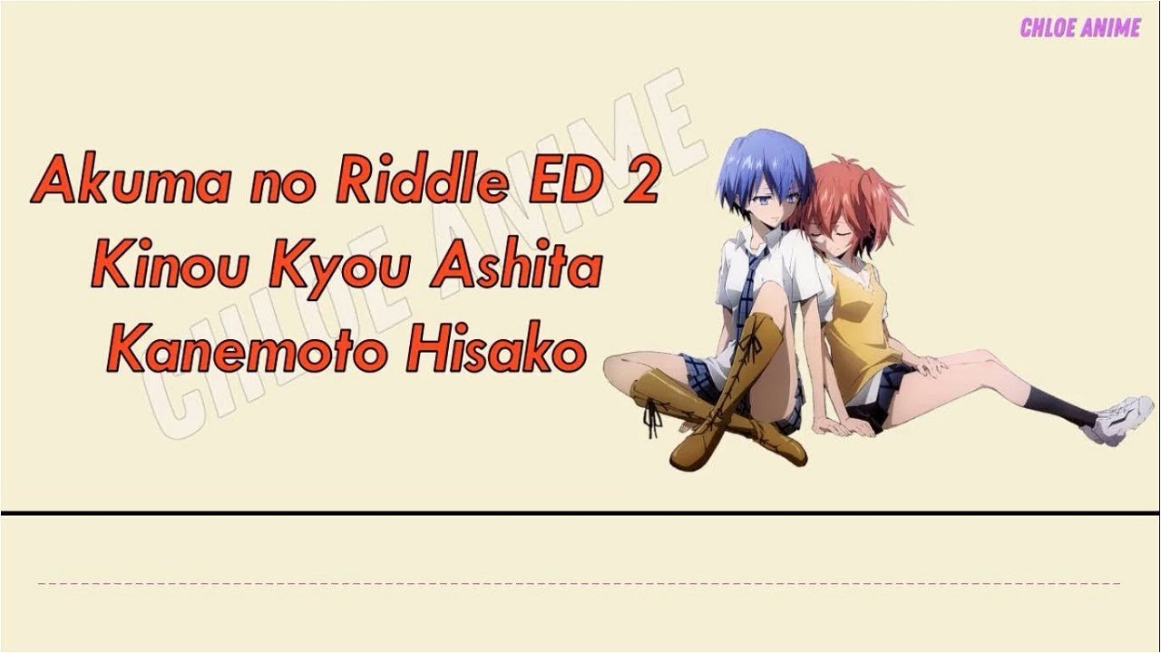 Akuma no Riddle Ending 2 Full Version + Lyrics - Kinou Kyou Ashita ...