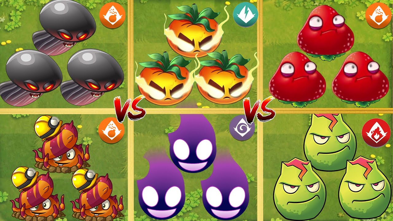Pvz 2 Gameplay - 6 Best Bomb Plants Challenge - Who Will Win ？ - YouTube