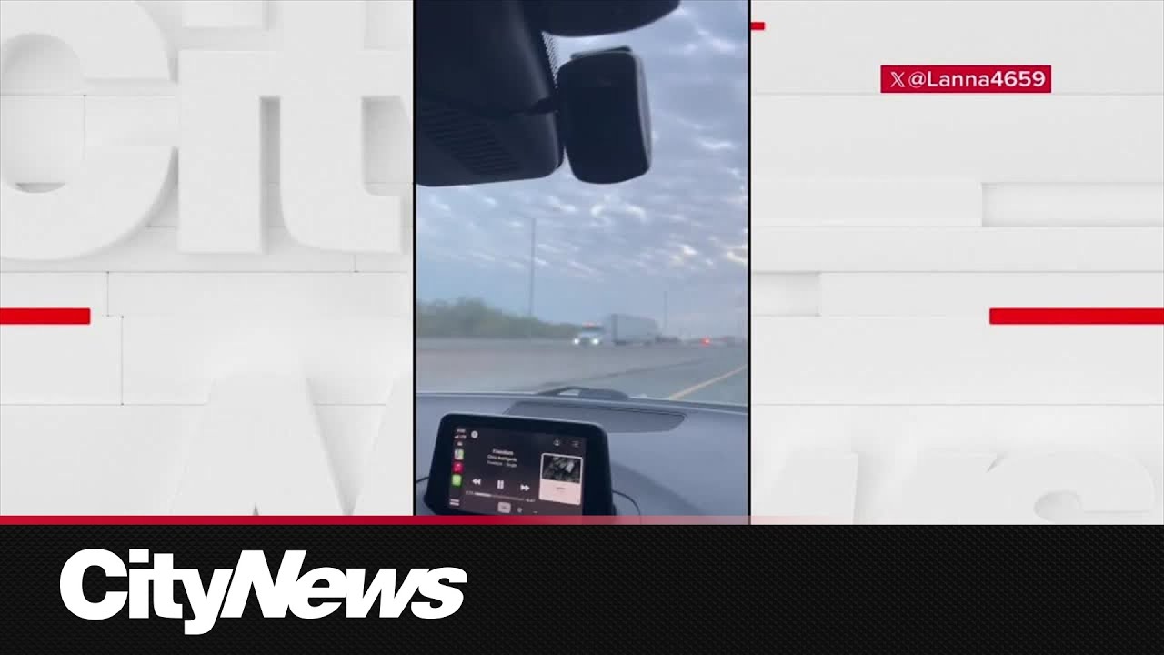Witness video captures moments before and after fatal Hwy. 401 wrong-way driver crash - YouTube