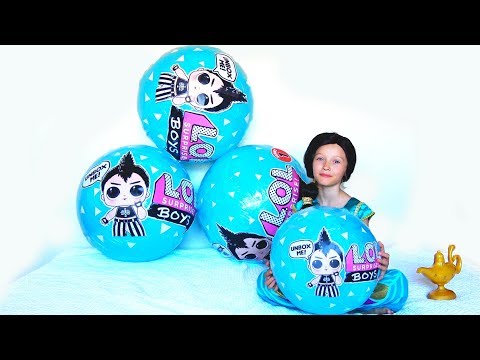 Polina as a magical princess and big LOL toys .