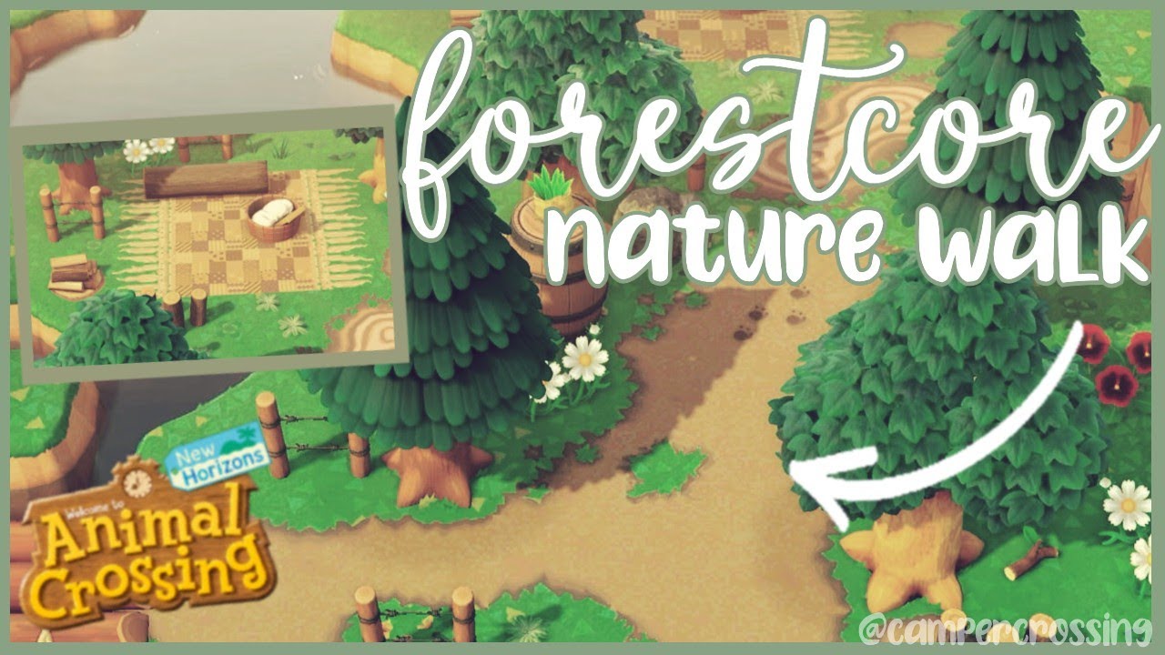 ☘️ forestcore nature walk speedbuild | animal crossing new horizons ...
