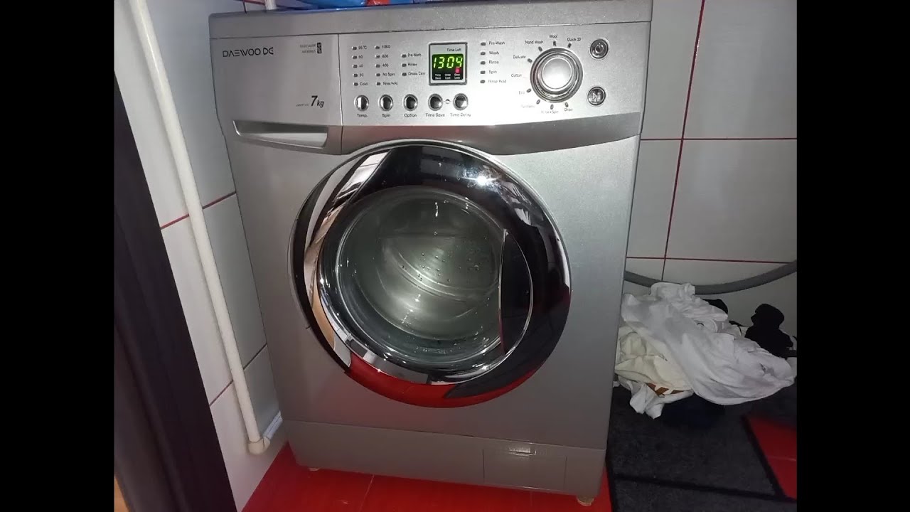 DAEWOO washing machine 1300 rpm test mode - YouTube