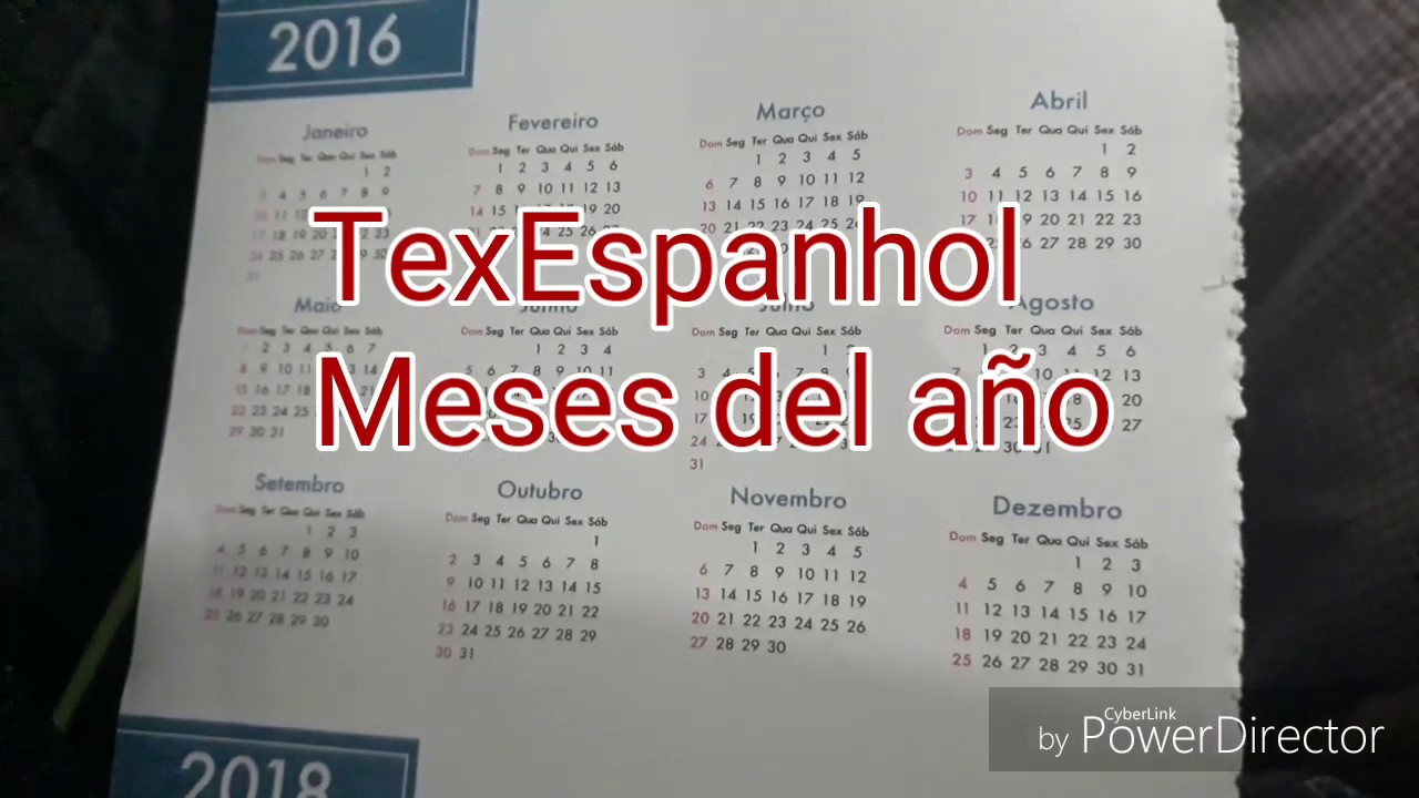 Meses do ano em espanhol. Months of the year in Spanish - YouTube