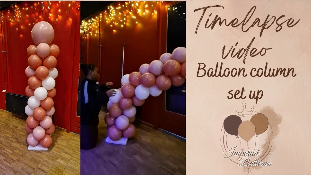 How to set up a spiral balloon column | Timelapse - YouTube