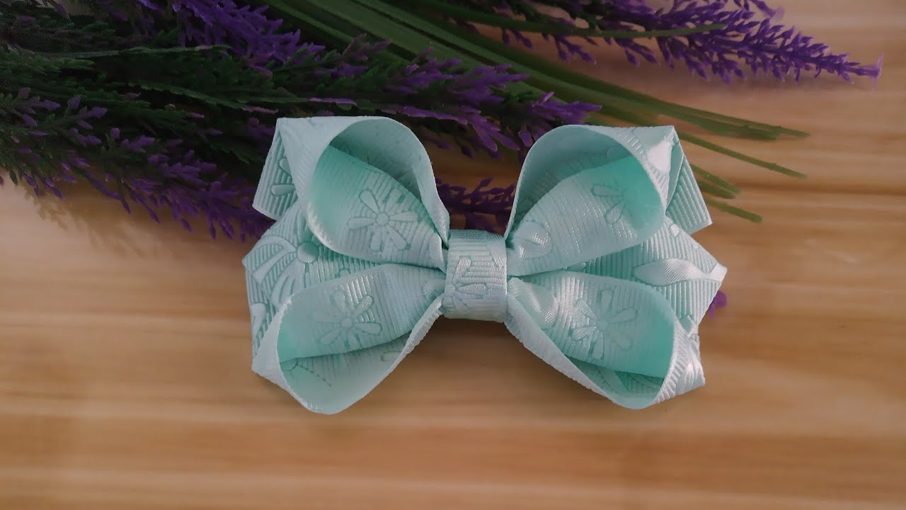 How to Make Pretty Ribbon Bow - YouTube