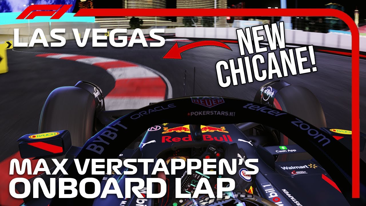 The New F1 Las Vegas Layout With The Updated Chicane - YouTube