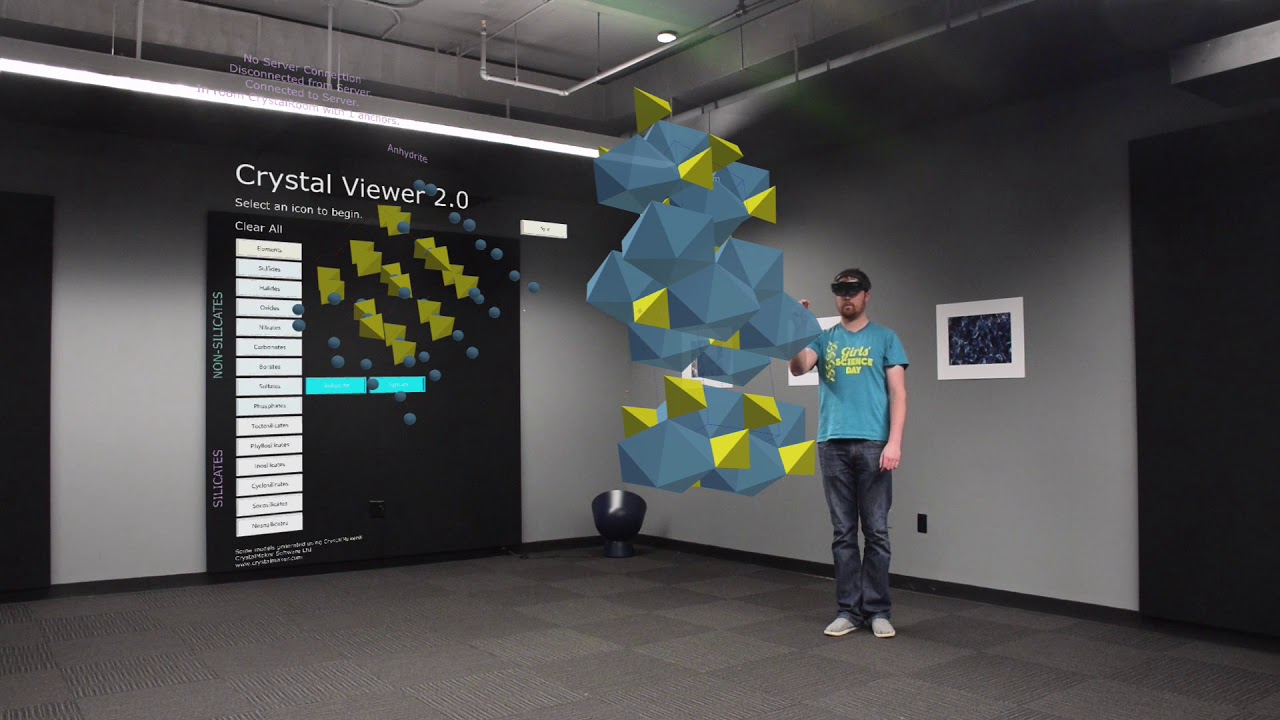 Demo of Crystal Viewer HoloLens application - Spectator View - YouTube
