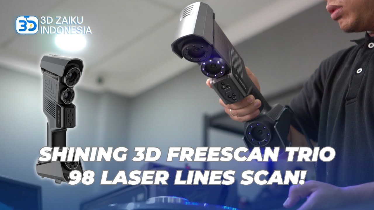 SHINING 3D FREESCAN TRIO 3D SCANNER - 98 LASER LINES SCAN TANPA MARKER ...