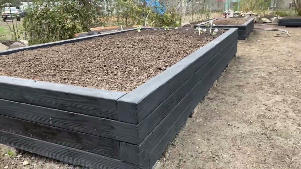 Yakisugi (Shou Sugi Ban) garden boxes made with Douglas Fir. - YouTube