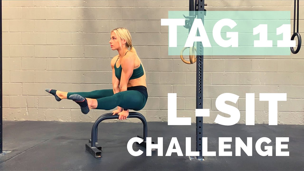 TAG 11: L-SIT CHALLENGE - STRADDLE L-SIT HOLD - YouTube
