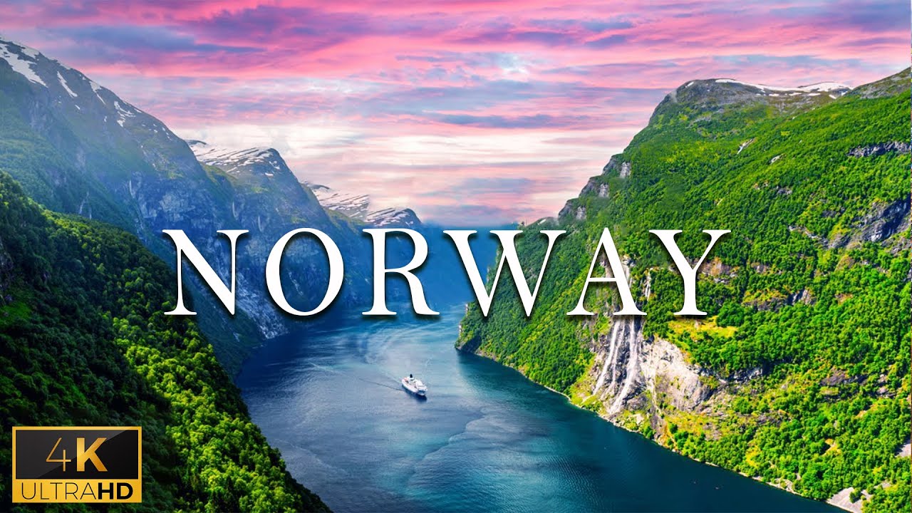 FLYING OVER NORWAY (4K UHD) - Relaxing Music Along With Beautiful ...
